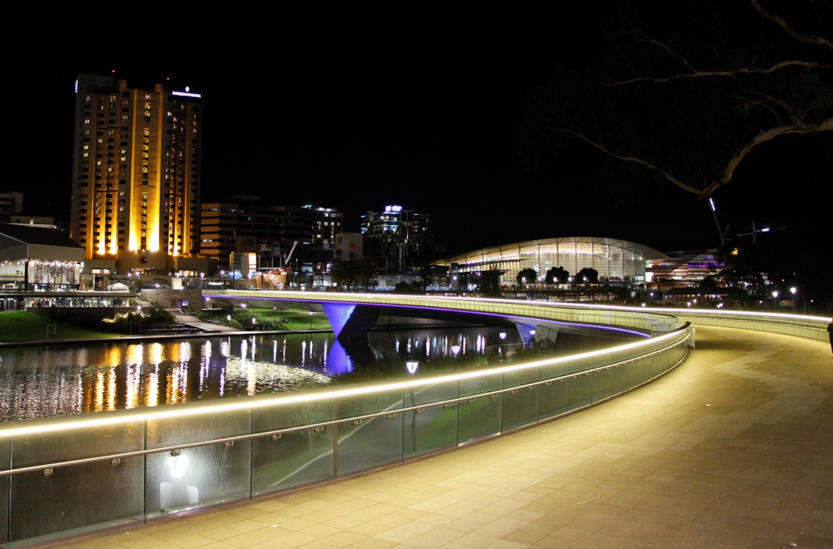 Adelaide Oval Bridge - Clear Lighting