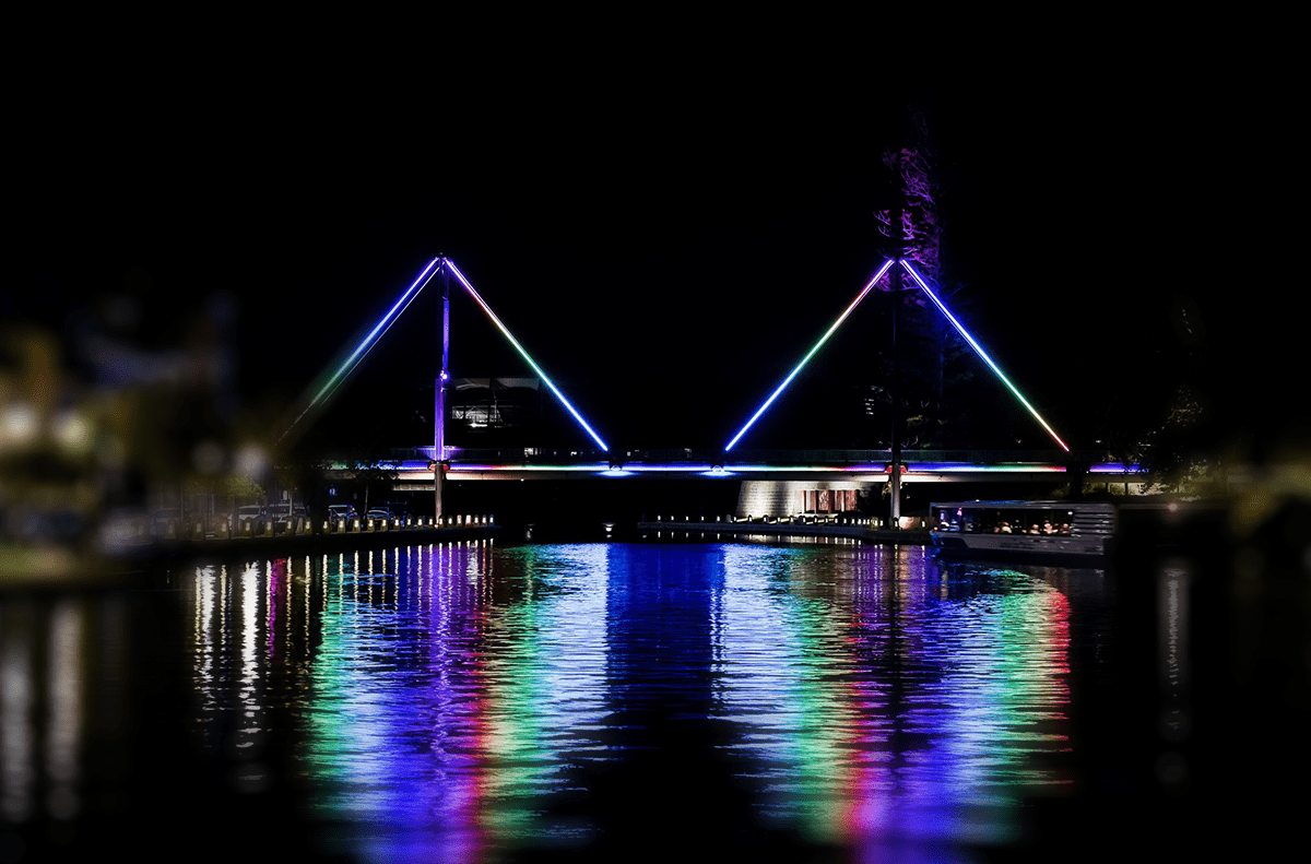 Adelaide Oval Bridge - Clear Lighting