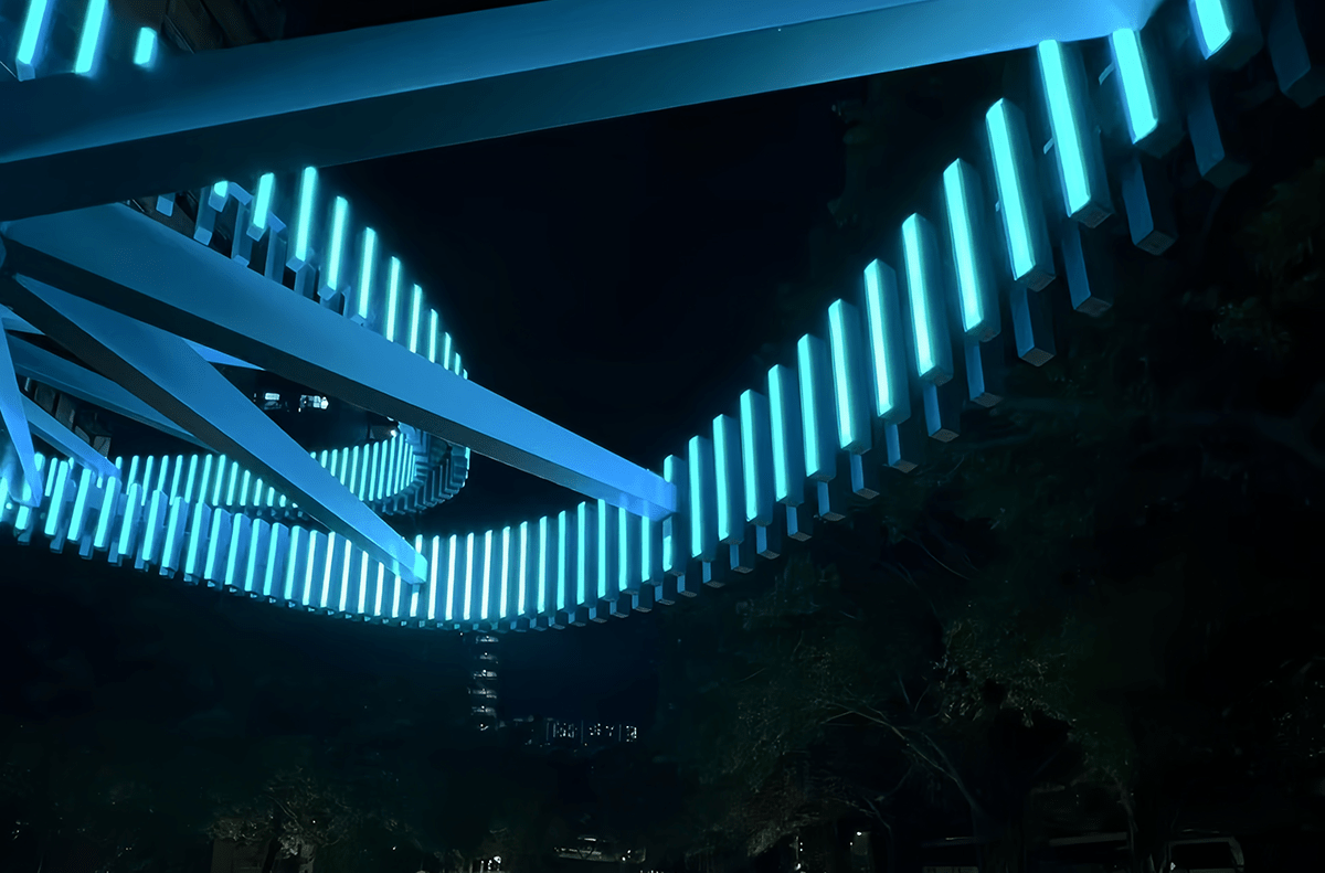 Tsui Ping River – Outdor Steel Structural Feature Lighting – Clear ...